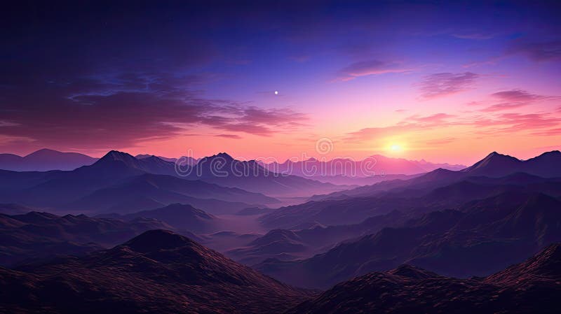 Range sunset stars stock illustration. Illustration of stunning - 321033561
