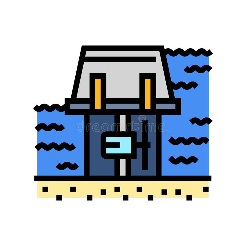 Range Systems Barrages Tidal Color Icon Vector Illustration Stock ...