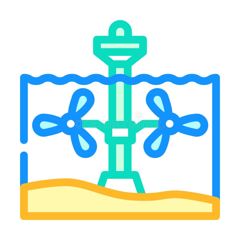 Range Systems Barrages Tidal Color Icon Vector Illustration Stock ...