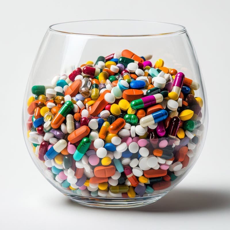 A Range of Vivid Capsules, Tablets, and Soft Gels Dispersed on a White ...