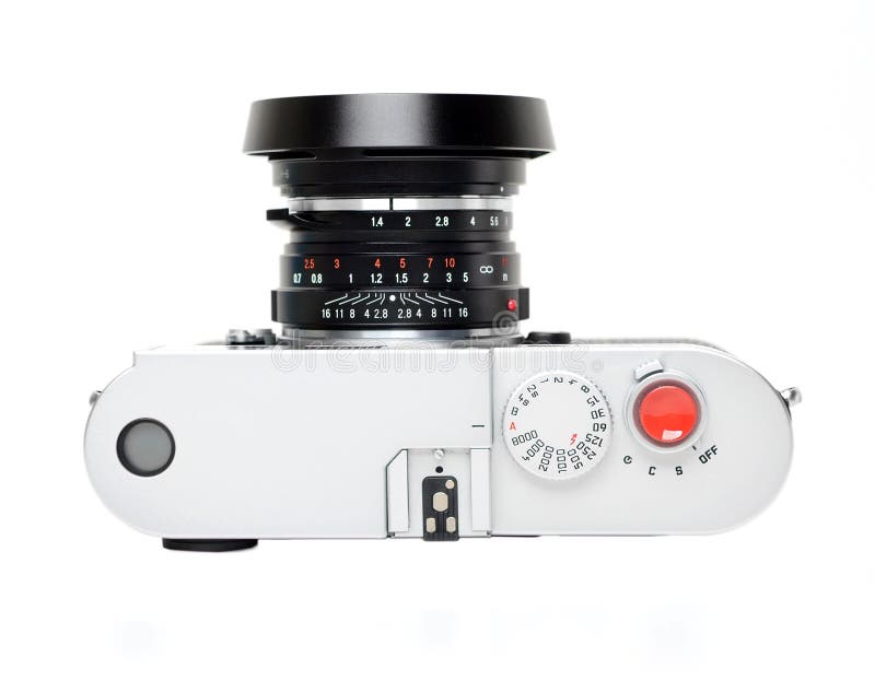 Rangefinder camera stock photo. Image of focus, white - 30519976