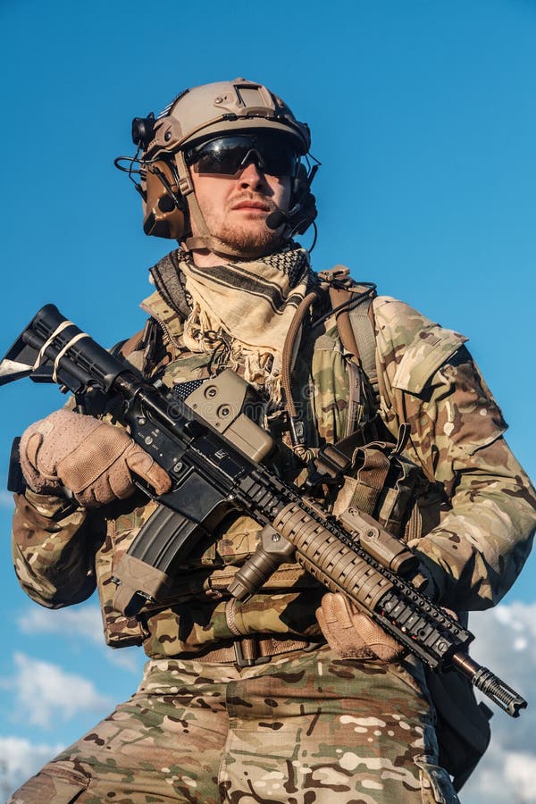 Ranger in the mountains stock image. Image of united - 79925789