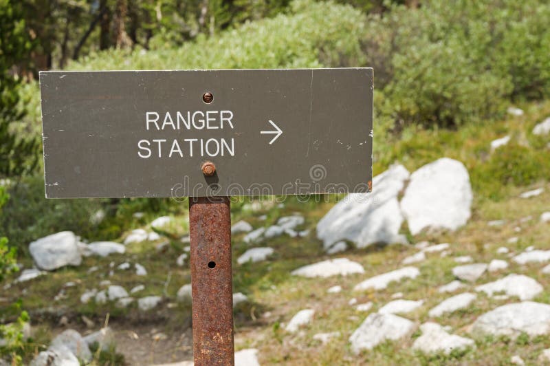 Ranger Station Sign stock photo. Image of wilderness - 60590570