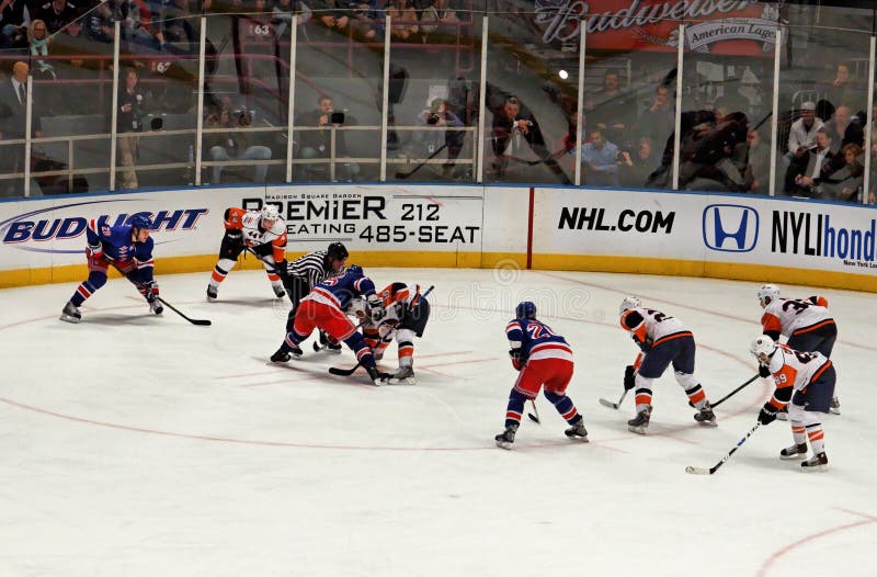 Rangers X Islanders Ice Hockey Game Editorial Stock Image - Image of ...