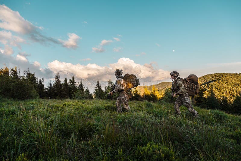 Rangers in the mountains stock photo. Image of military - 79927986