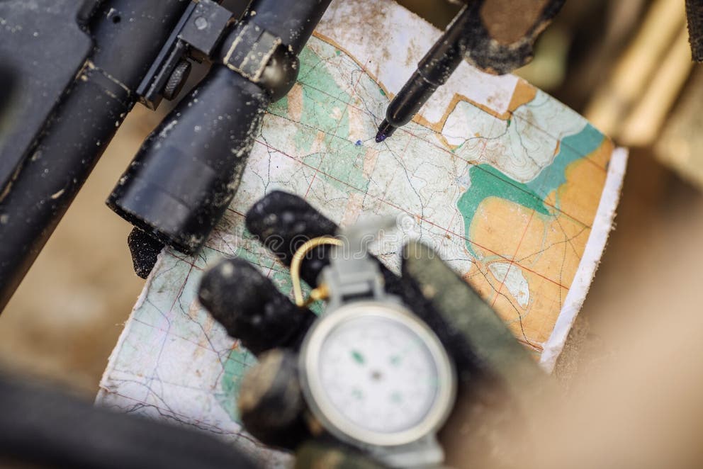 Rangers on the Outdoor of Looking at the Map Stock Photo - Image of ...