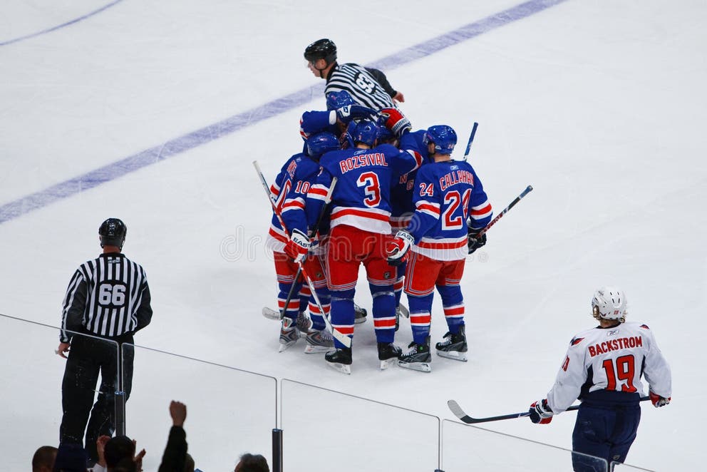 Rangers Score! editorial stock image. Image of york, hockey - 7543239