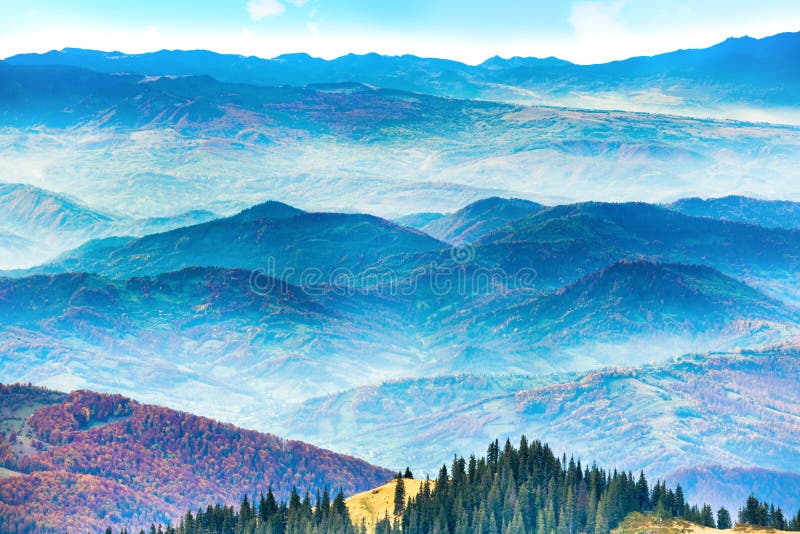 Ranges of Mountains and Hills Stock Photo - Image of ridge, scenery ...