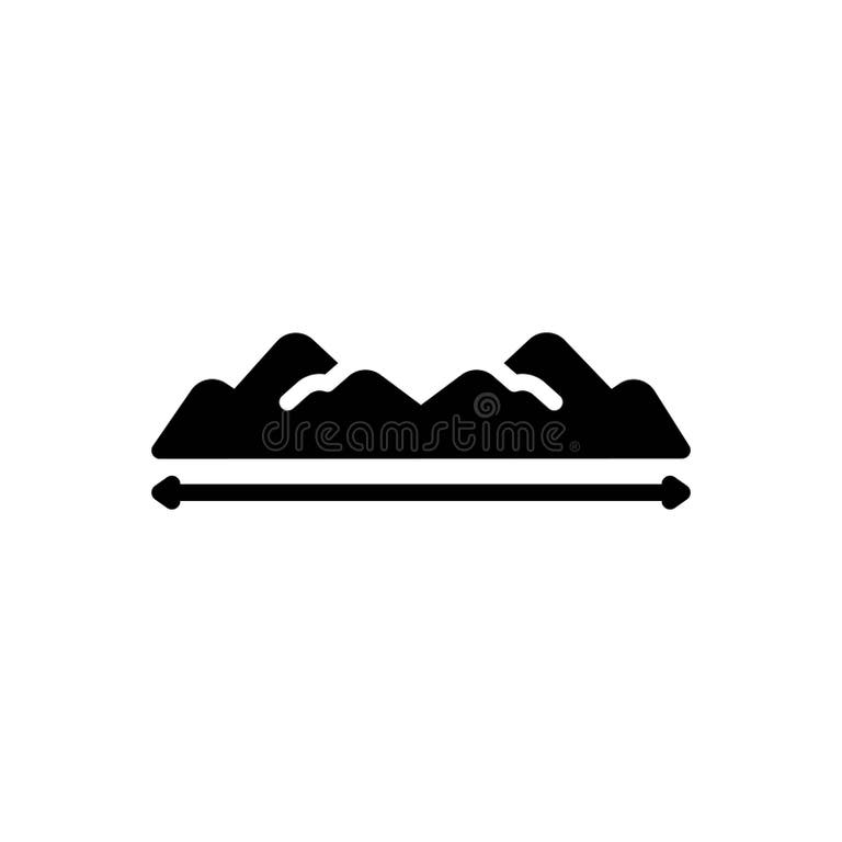 Black Solid Icon for Ranging, Mountains and Nature Stock Vector ...