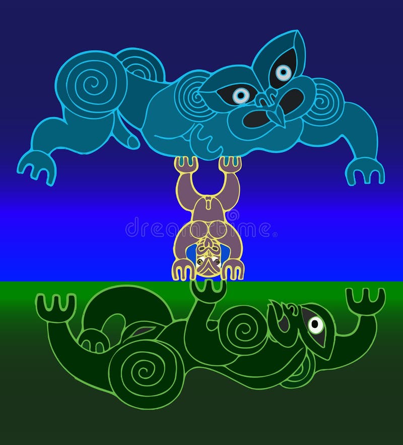 Ranginui and Papatuanuku Poster Template. Stock Vector - Illustration ...