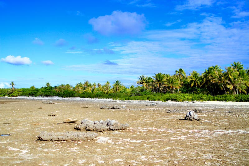 Rangiroa Atoll And Lagoon Near Tiputa Pass - French Polynesia Stock ...