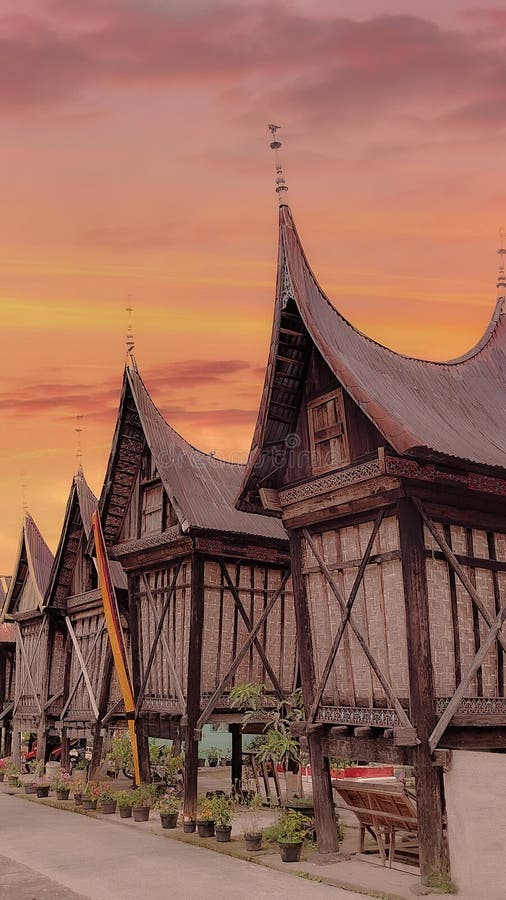 Rangkiang Lined Up (rice Storage Area) Kaliki Hall Editorial ...