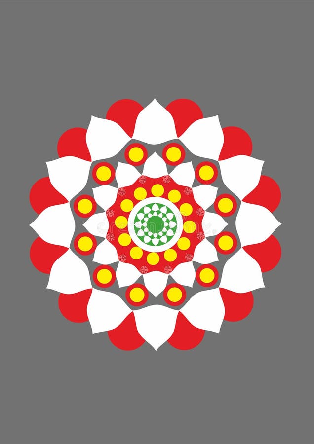 Digital rangoli design stock illustration. Illustration of software ...