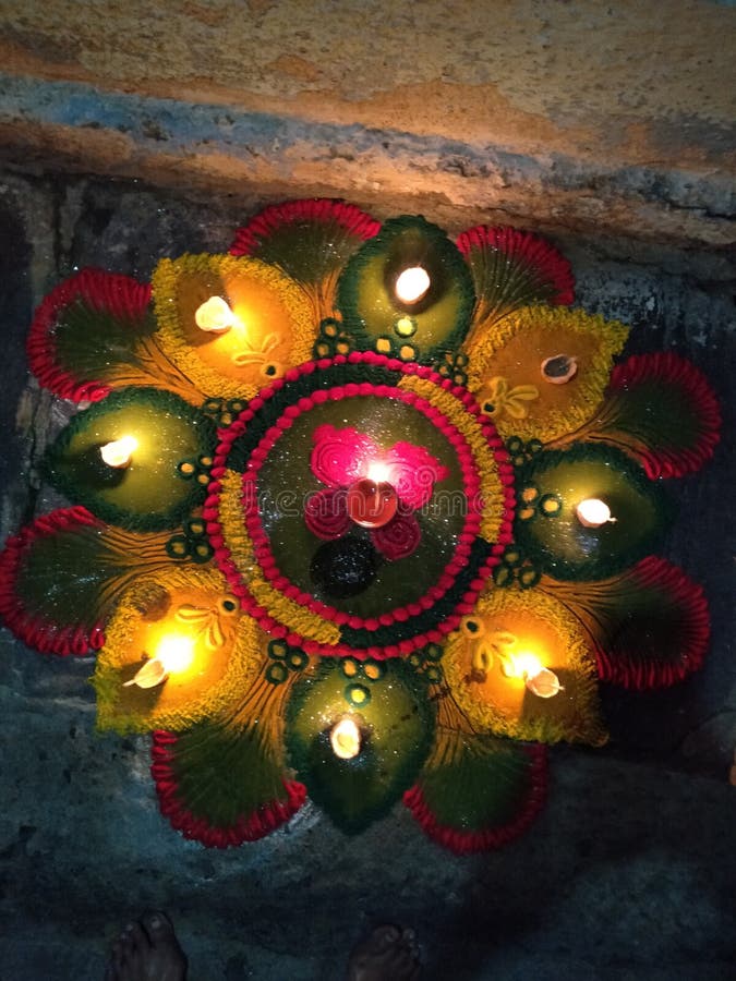 Rangoli stock image. Image of good, fire, colourful - 162398741