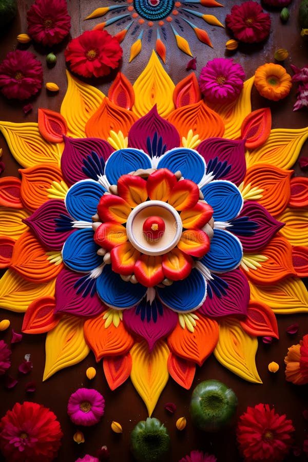 Rangoli Artwork that Adorns the Floor with Mesmerizing Geometrical ...