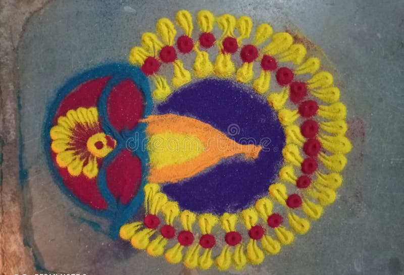 Rangoli Creation ,colourful Rangoli, Dipak with Flower Rangoli ðŸŒº ...
