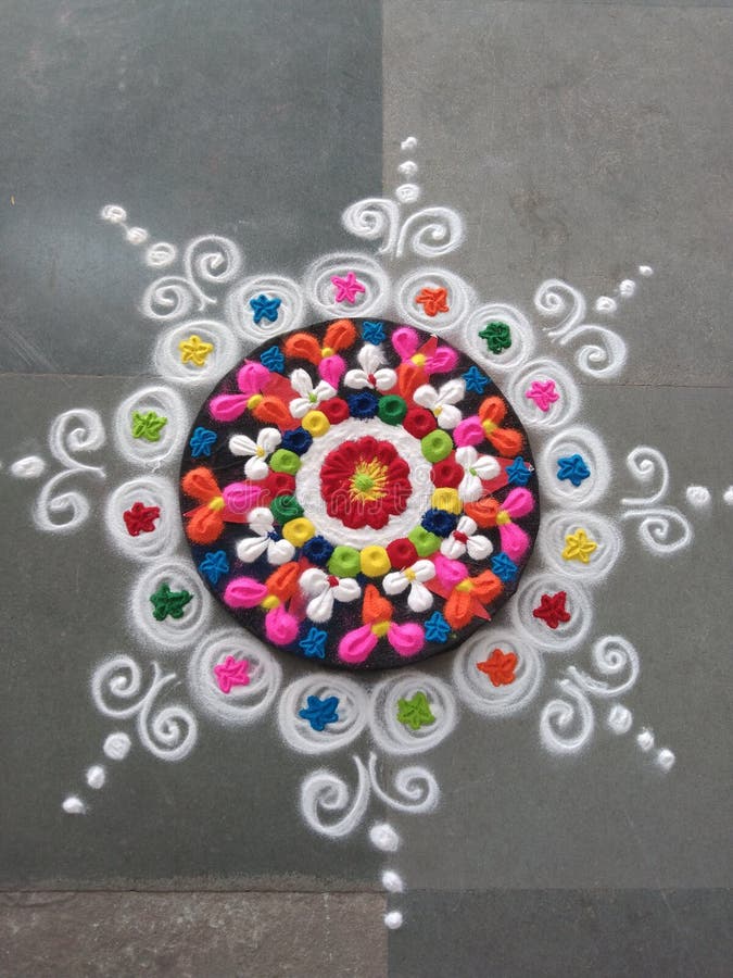 Rangoli in deewali stock photo. Image of jewellery, organ - 260816608