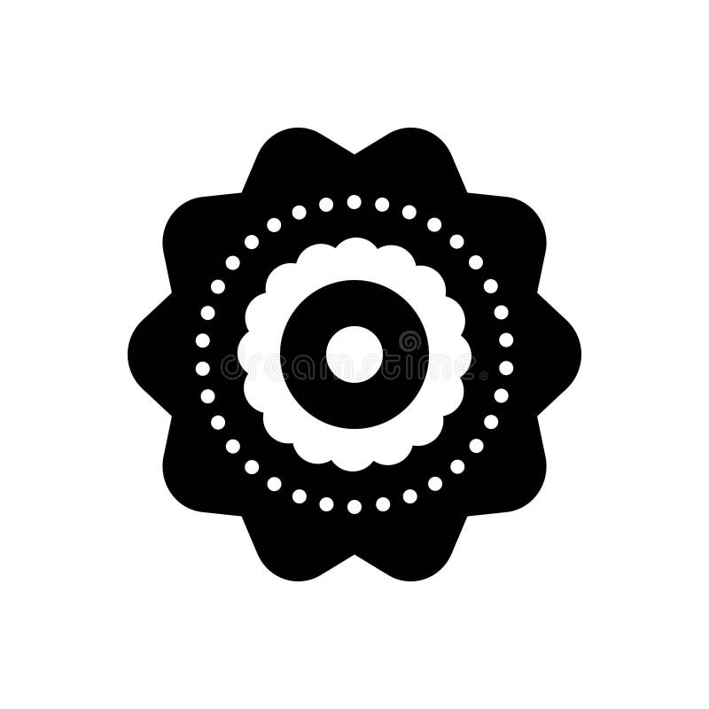 Black Solid Icon for Rangoli, Pattern and Artwork Stock Illustration ...