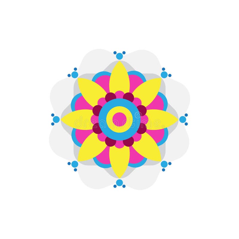Rangoli Icon in Filled, Thin Line, Outline and Stroke Style. Vector ...