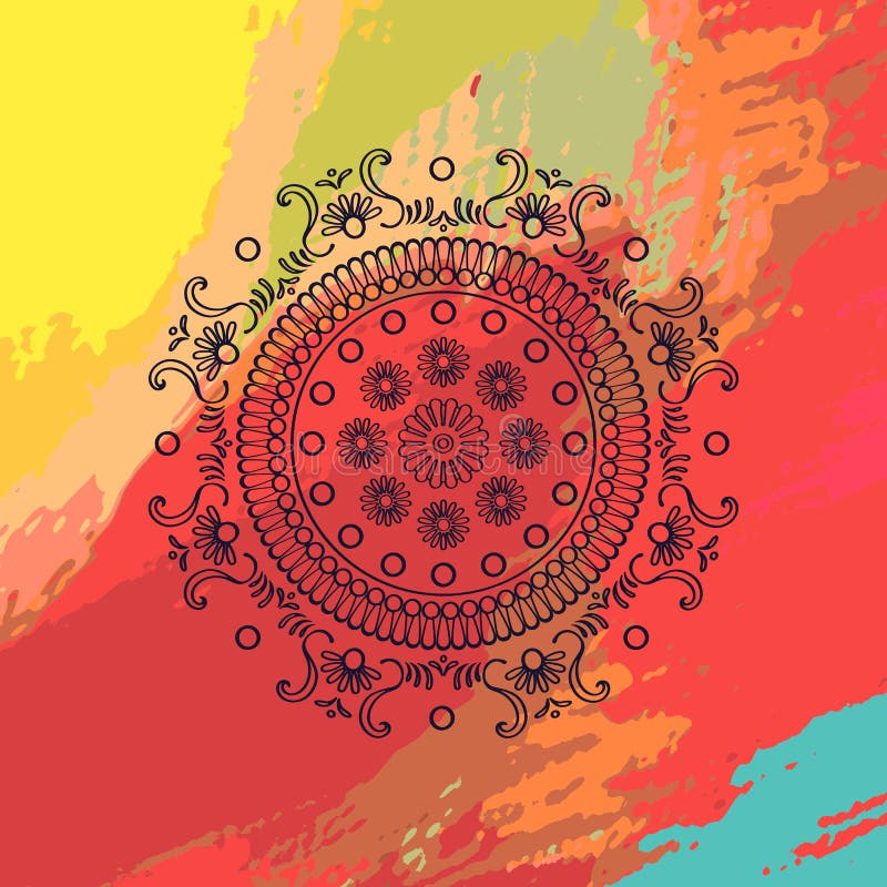 Rangoli mandala stock vector. Illustration of india - 172568204