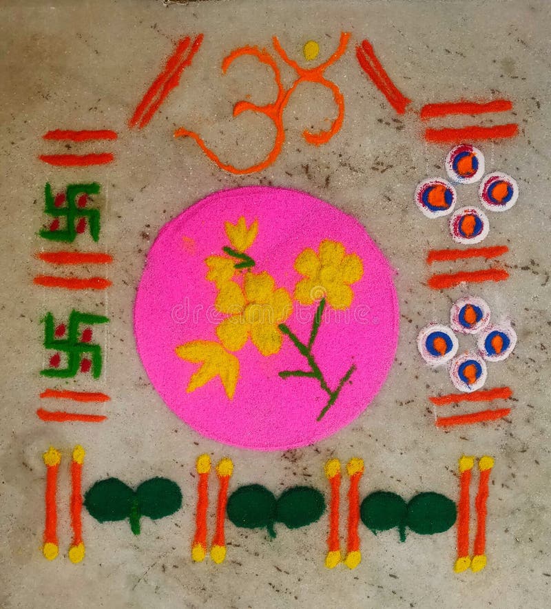 Rangoli; the Traditional Art in Indian Culture Stock Photo - Image of ...