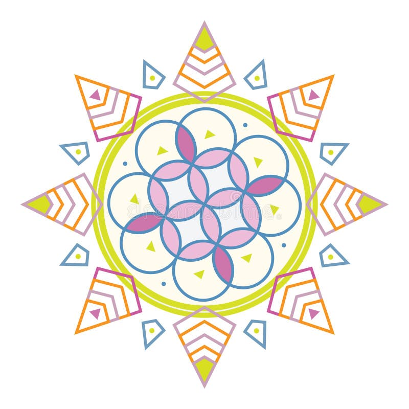 Rangoli. Vector Illustration Decorative Design Stock Vector ...