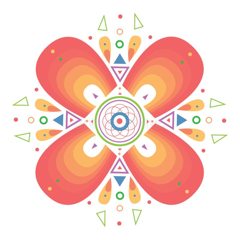 Rangoli. Vector Illustration Decorative Design Stock Vector ...