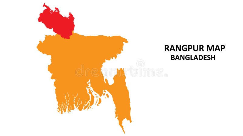 Rangpur State and Regions Map Highlighted on Bangladesh Map Stock ... Rangpur State and Regions Map Highlighted on Bangladesh Map Stock ...