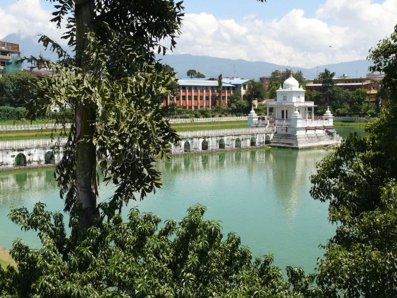 Kathmandu Queen S Pond, Nepal Stock Image - Image of king, reflection ...