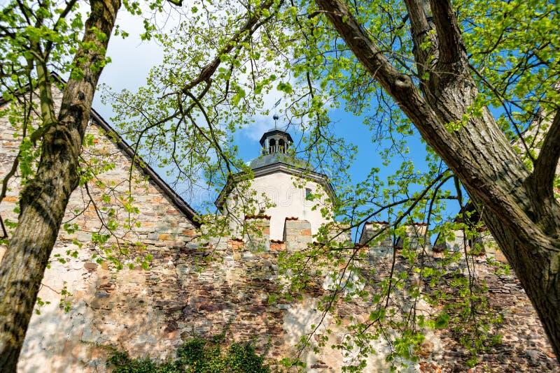 Ranis Castle Behind Two Trees Stock Photo - Image of aged, hill: 92329722