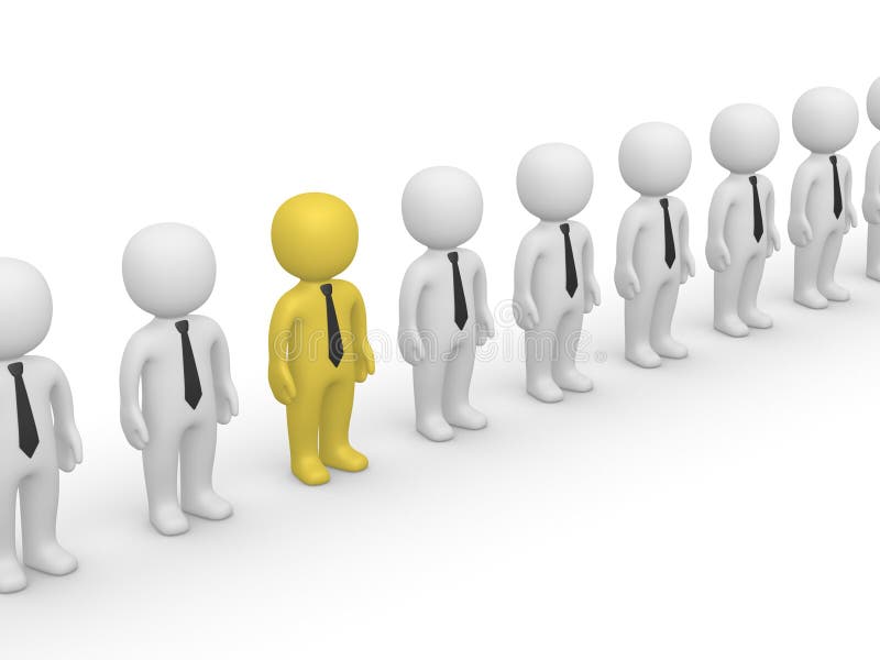 Rank of 3d people stock illustration. Illustration of initiative - 27424619