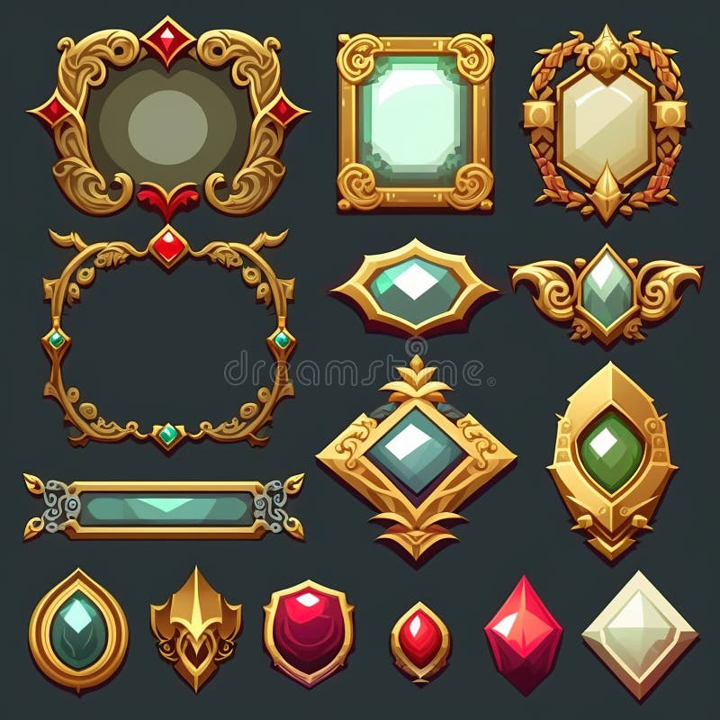 Rank Circle Frames Ui Game Borders Evolution Frames Game Ui Ux Modern