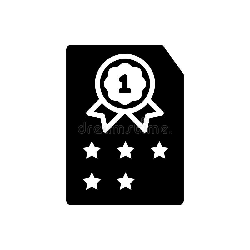 Black Solid Icon for Rank, Class and Category Stock Vector ...