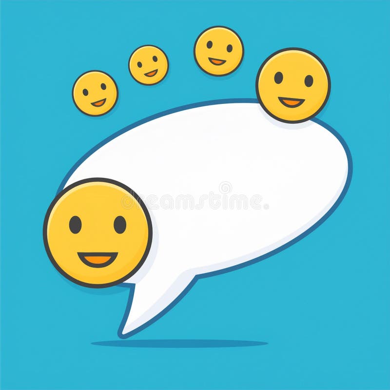 Rank of Satisfaction Review of Positive Emoticons in Speech Bubble Text ...