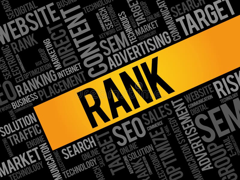 RANK word cloud stock illustration. Illustration of diversity - 200062035