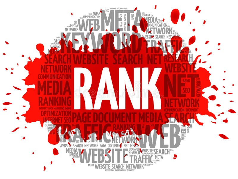 RANK word cloud stock illustration. Illustration of cloud - 206478383