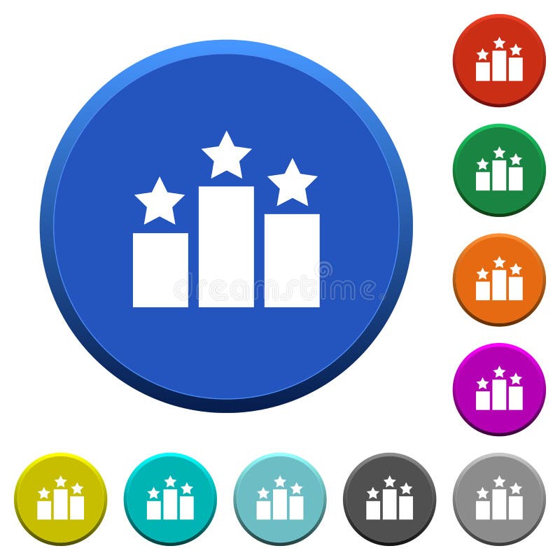 Ranking beveled buttons stock vector. Illustration of bars - 188170408