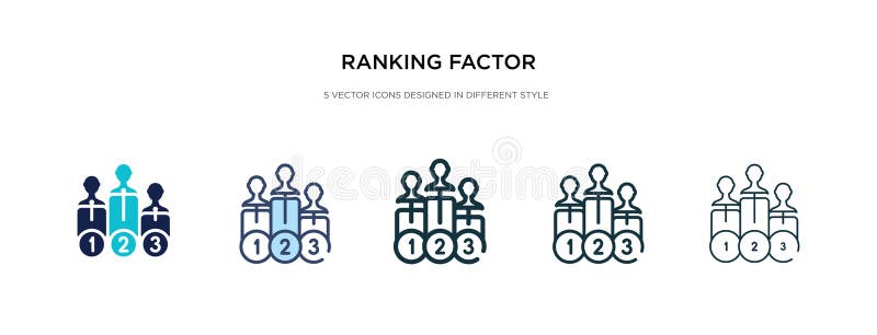 Ranking Factor Icon in Different Style Vector Illustration. Two Colored ...