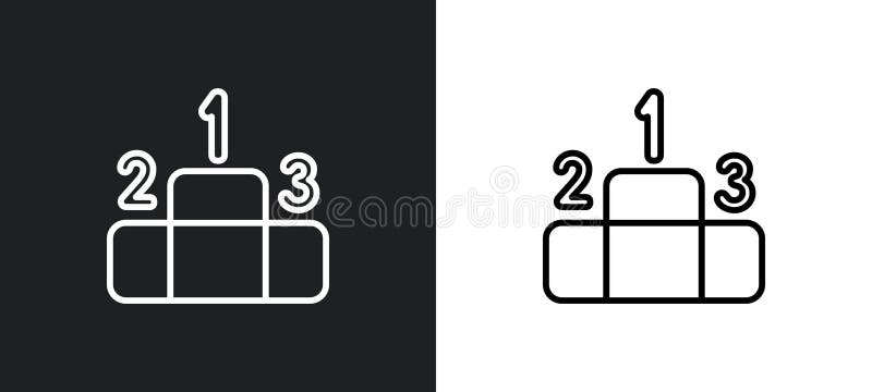 Ranking Factor Outline Icon in White and Black Colors. Ranking Factor ...