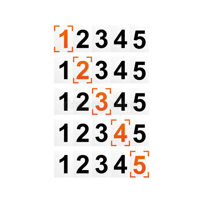 Ranking Figures, Numbers of Rating or Strength with Frame Stock Vector ...