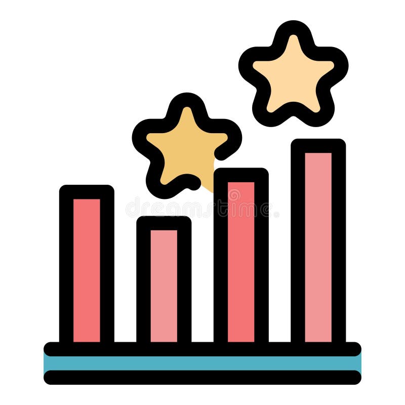 Ranking Graph Chart Icon Vector Flat Stock Vector - Illustration of ...