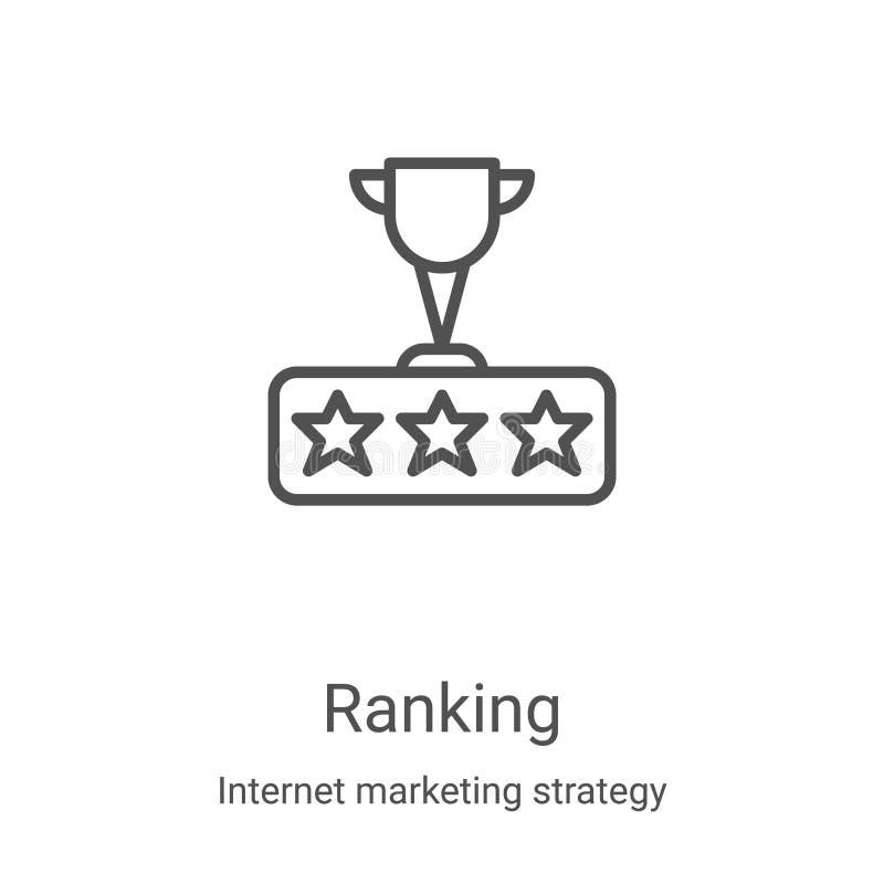 Ranking Icon Vector from Internet Marketing Strategy Collection. Thin ...