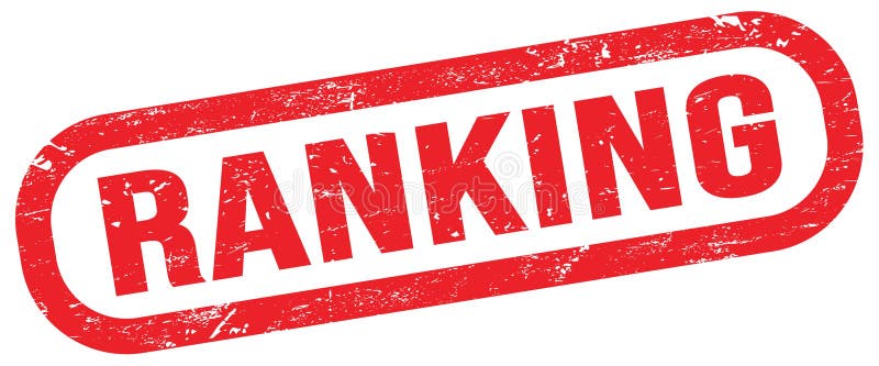 RANKING, Text Written on Red Stamp Sign Stock Illustration ...