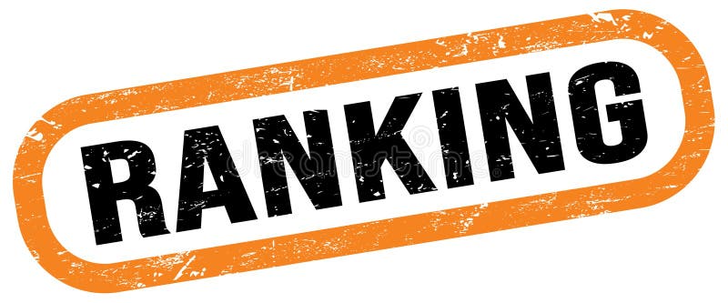 RANKING, Text Written on Orange-black Stamp Sign Stock Illustration ...