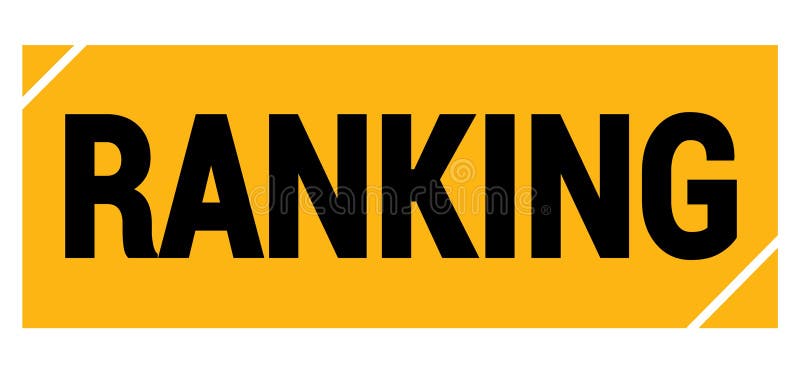 RANKING Text on Yellow-black Grungy Stamp Sign Stock Illustration ...