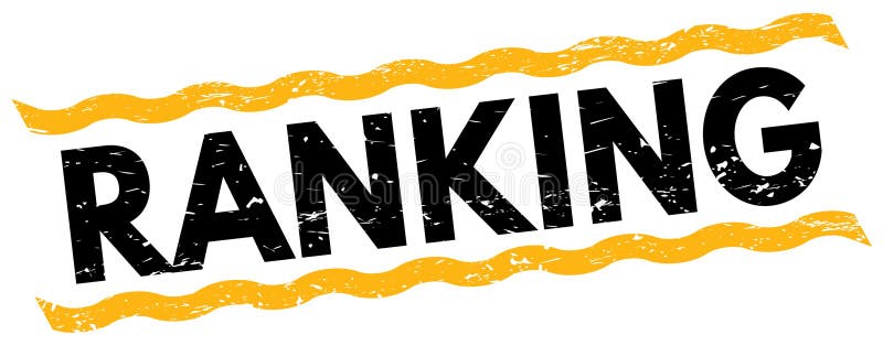 RANKING Text on Yellow-black Lines Stamp Sign Stock Illustration ...