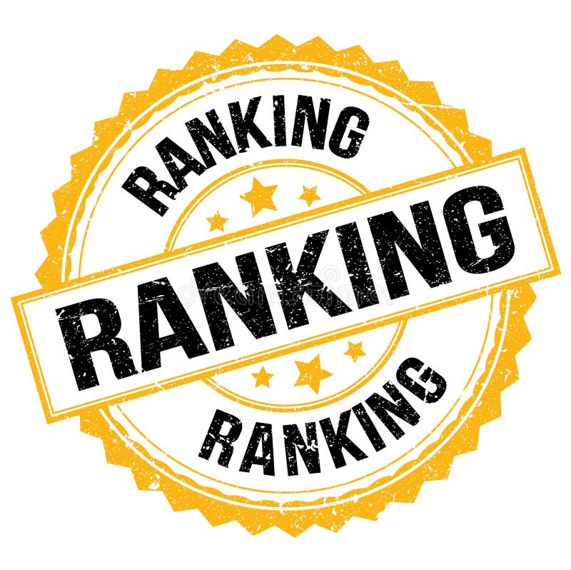 RANKING Text on Yellow-black Round Stamp Sign Stock Illustration ...