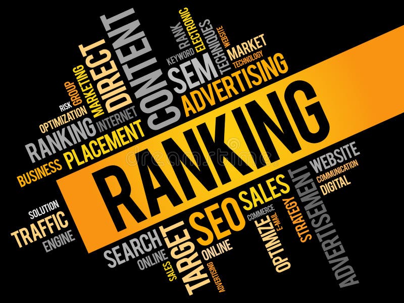 RANKING Word Cloud Background Stock Illustration - Illustration of ...