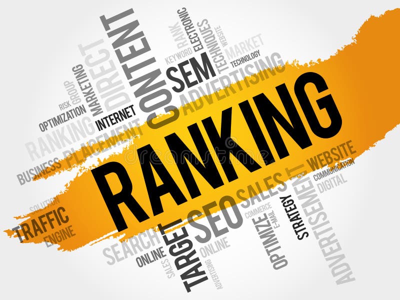 RANKING word cloud stock illustration. Illustration of engine - 200716679