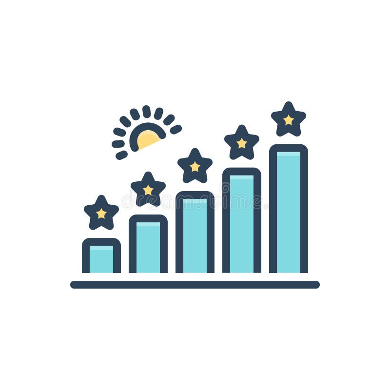 Color Illustration Icon for Rankings, Rating and Grow Stock ...